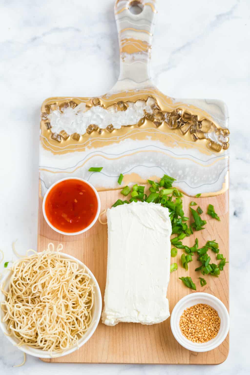 Super Easy Thai Chili Cream Cheese Board | Party Food Favorites