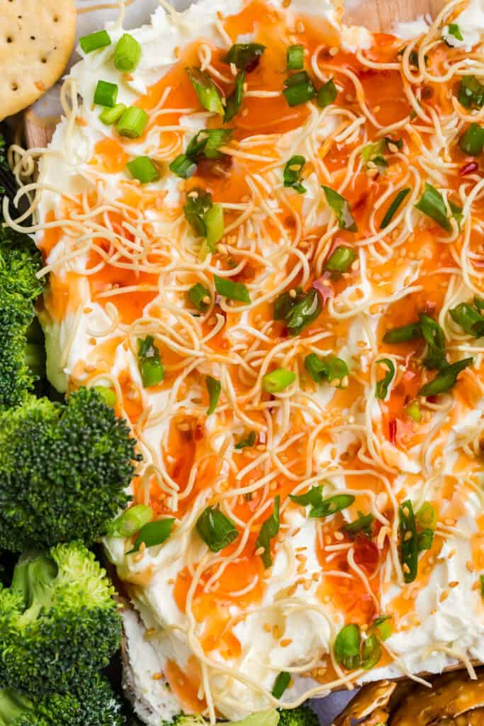 Super Easy Thai Chili Cream Cheese Board | Party Food Favorites