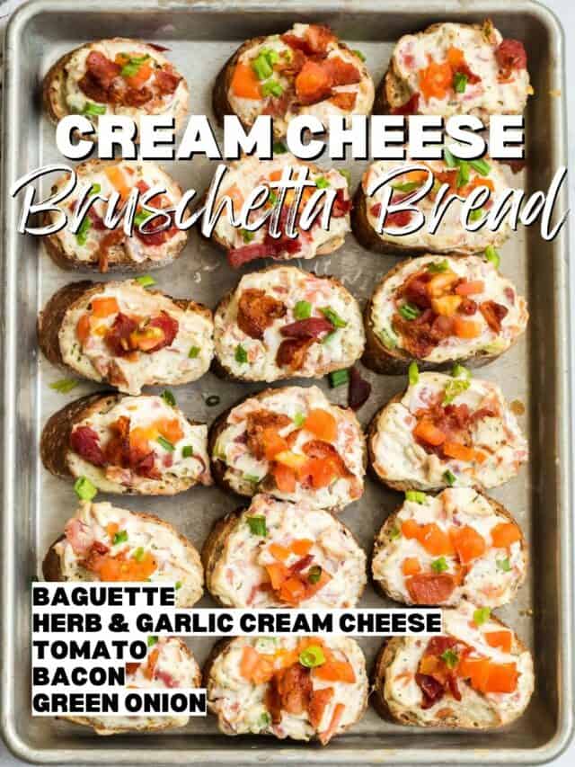 Cream Cheese Bruschetta Bread Recipe | Party Food Favorites