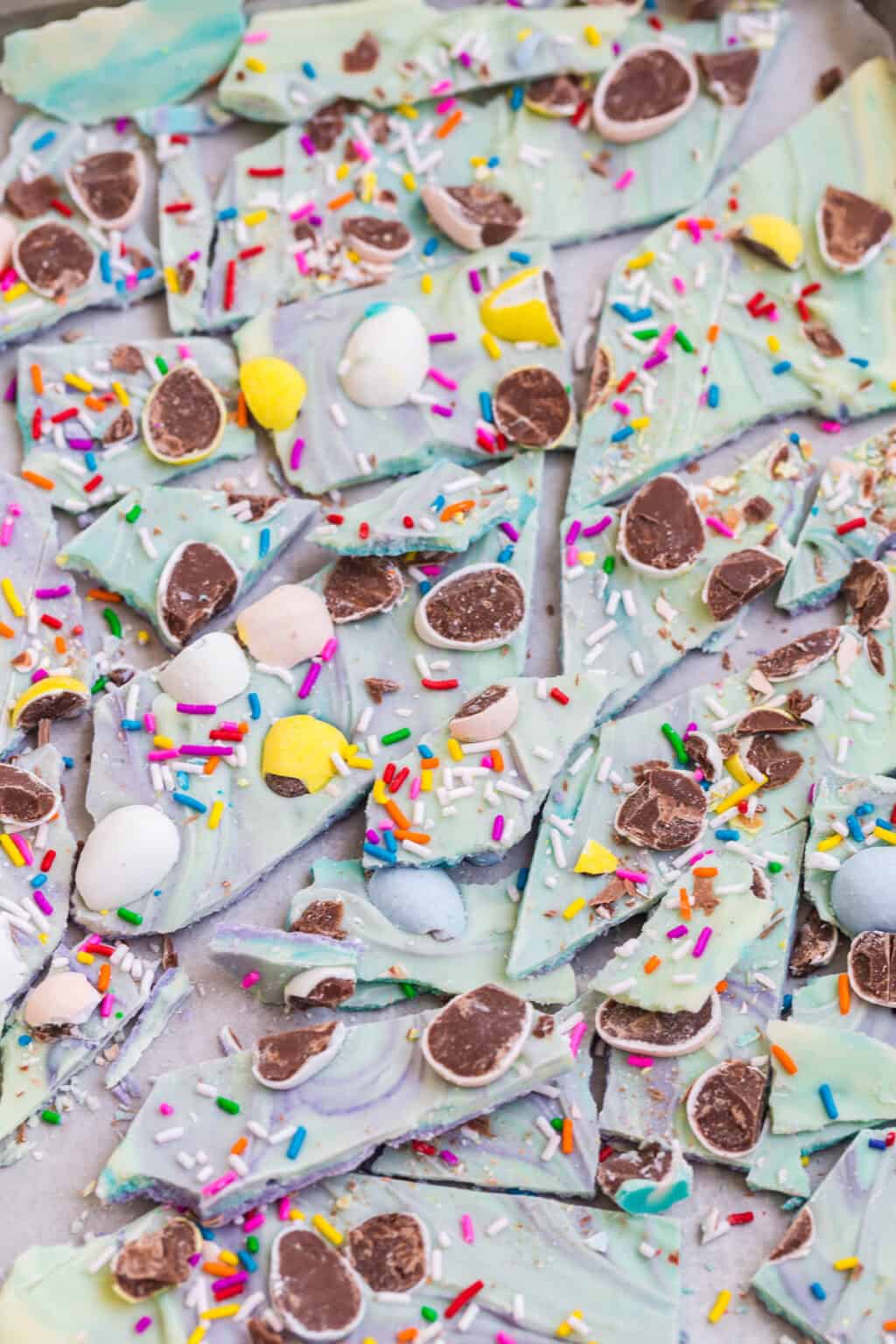Easy White Chocolate Mini Egg Bark | Party Food Favorites